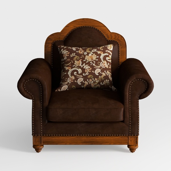 Acme Dreena Rolled Arm Upholstered Chair with 1 | Homestyler